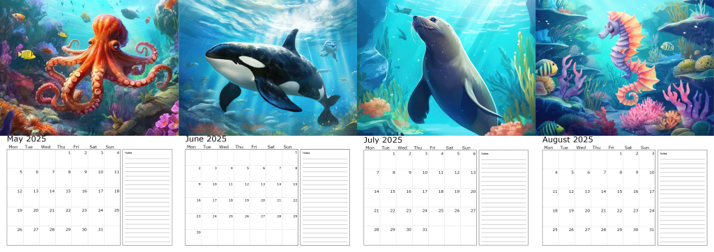 2025 Underwater Creatures – personaprint.co.uk